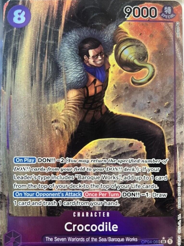 Crocodile [Alternate Art] OP04-060 Prices | One Piece Kingdoms of ...