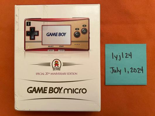 GBA Micro [20th Anniversary Edition] | New Item, Box, and Manual ...