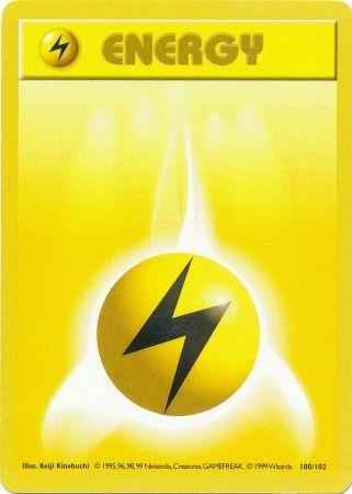 Lightning Energy [Shadowless] #100 Prices | Pokemon Base Set | Pokemon ...
