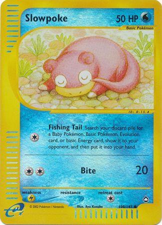 Slowpoke [Reverse Holo] #108 Prices | Pokemon Aquapolis | Pokemon Cards