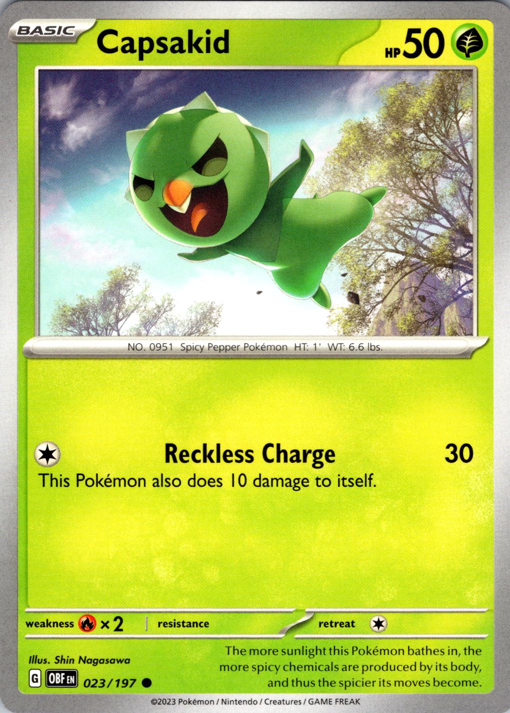 Capsakid #23 Prices | Pokemon Obsidian Flames | Pokemon Cards