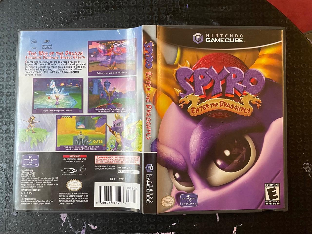 Spyro Enter the Dragonfly | Item, Box, and Manual | Gamecube