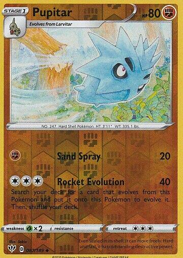 Pupitar [Reverse Holo] #87 Prices | Pokemon Darkness Ablaze | Pokemon Cards