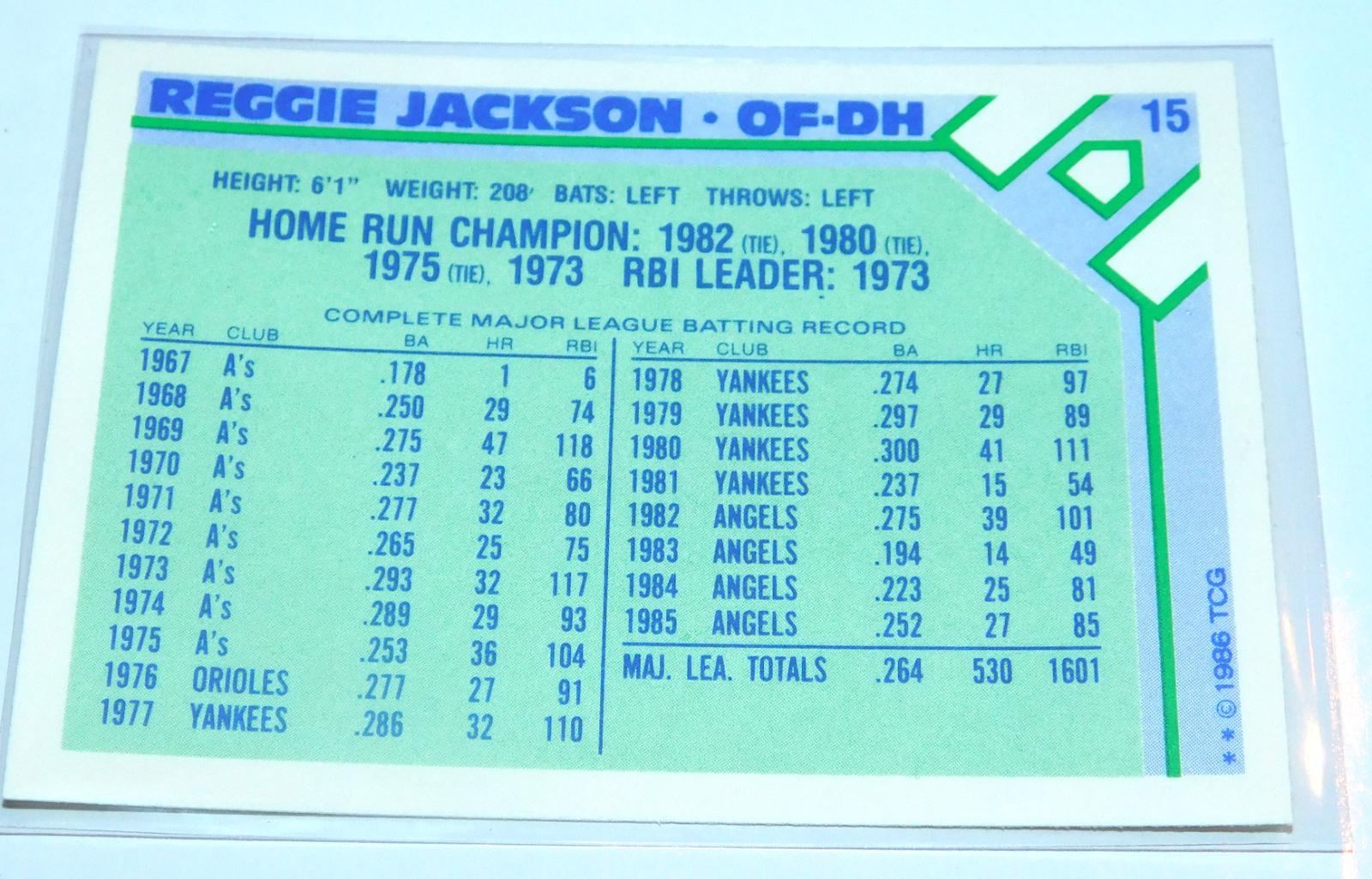 REGGIE JACKSON #15 Prices | 1986 Topps Champion Superstars | Baseball Cards