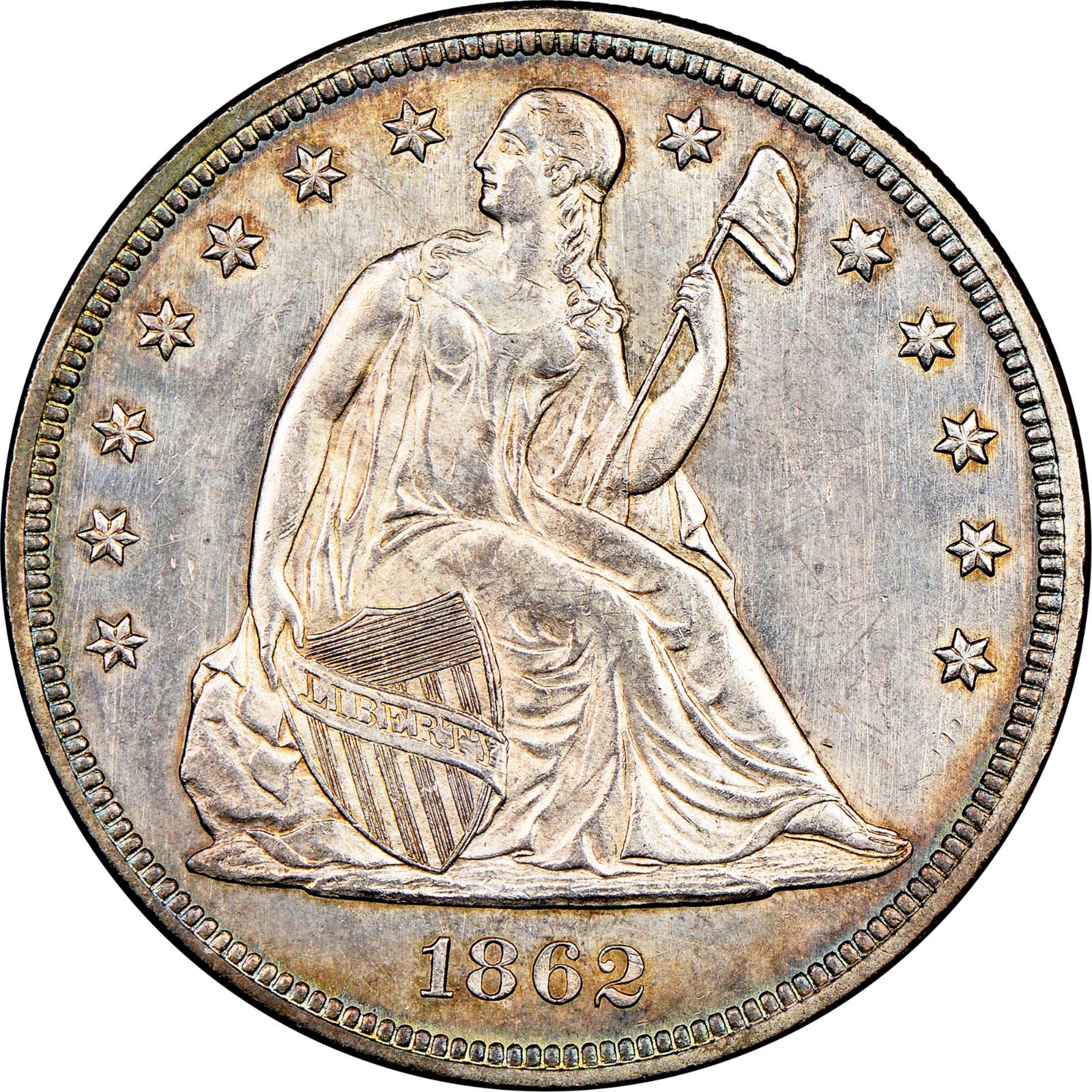 1862 [PROOF] Seated Liberty Dollar Prices | Ungraded, NGC, PCGS Values