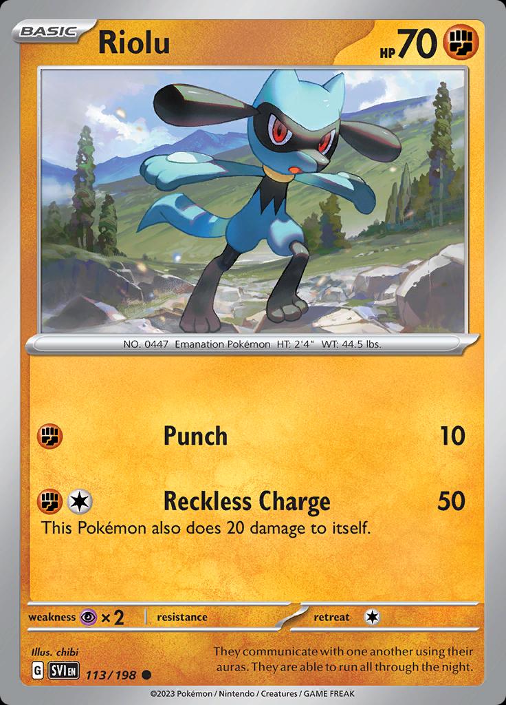 Riolu #113 Prices | Pokemon Scarlet & Violet | Pokemon Cards