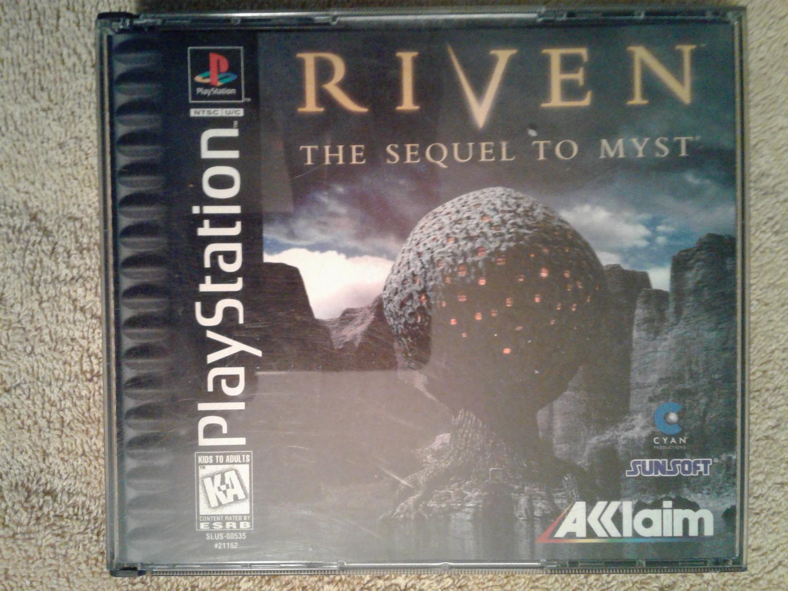 Riven The Sequel to Myst | Item, Box, and Manual | Playstation