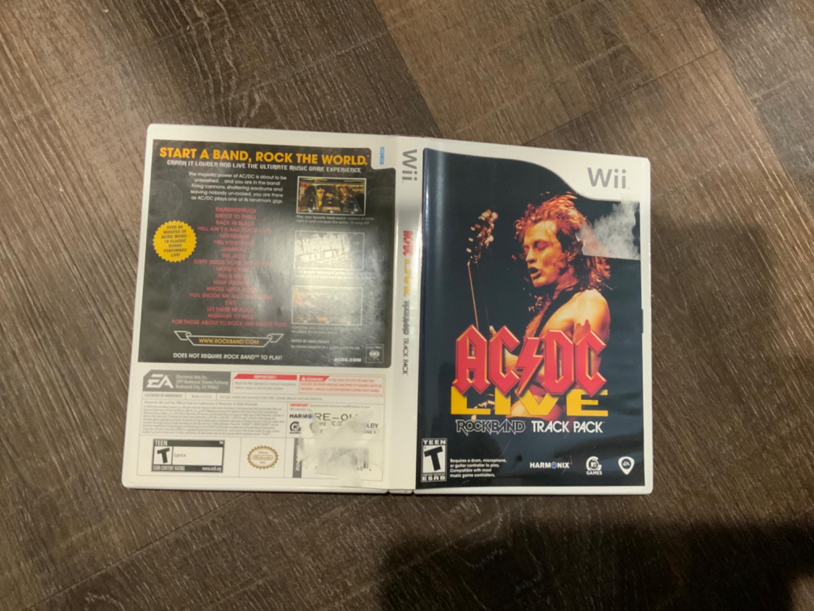 AC/DC Live Rock Band Track Pack | Item, Box, and Manual | Wii