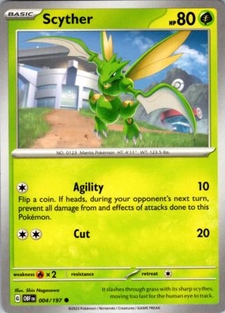 Scyther #4 Prices | Pokemon Obsidian Flames | Pokemon Cards