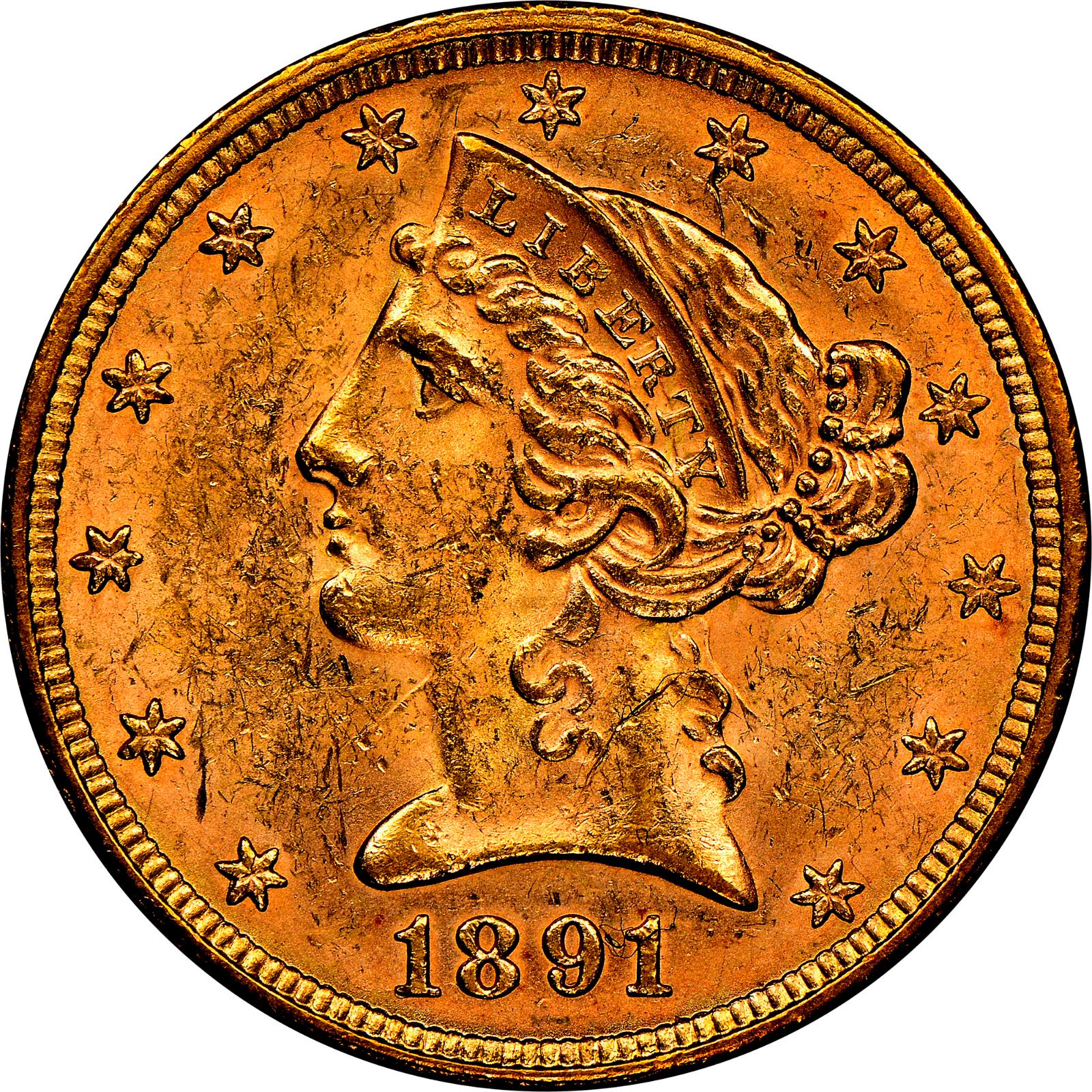 1891 Liberty Head Half Eagle Prices | Ungraded, NGC, PCGS Values