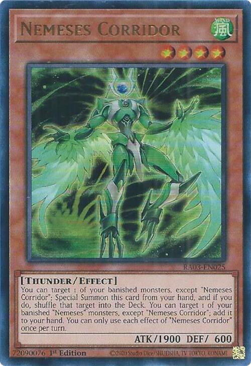 Nemeses Corridor [Super Rare] RA03-EN025 Prices | YuGiOh Quarter Century Bonanza | YuGiOh Cards