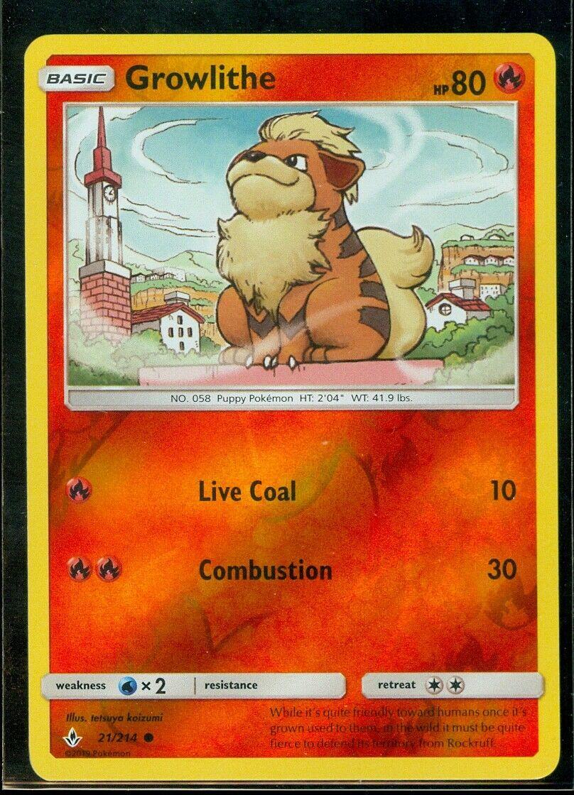Growlithe [Reverse Holo] #21 Prices | Pokemon Unbroken Bonds | Pokemon ...