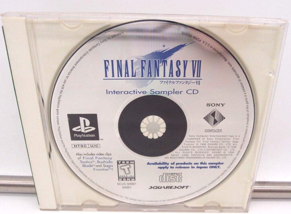 Final Fantasy VII Interactive Sampler CD Prices Playstation | Compare ...