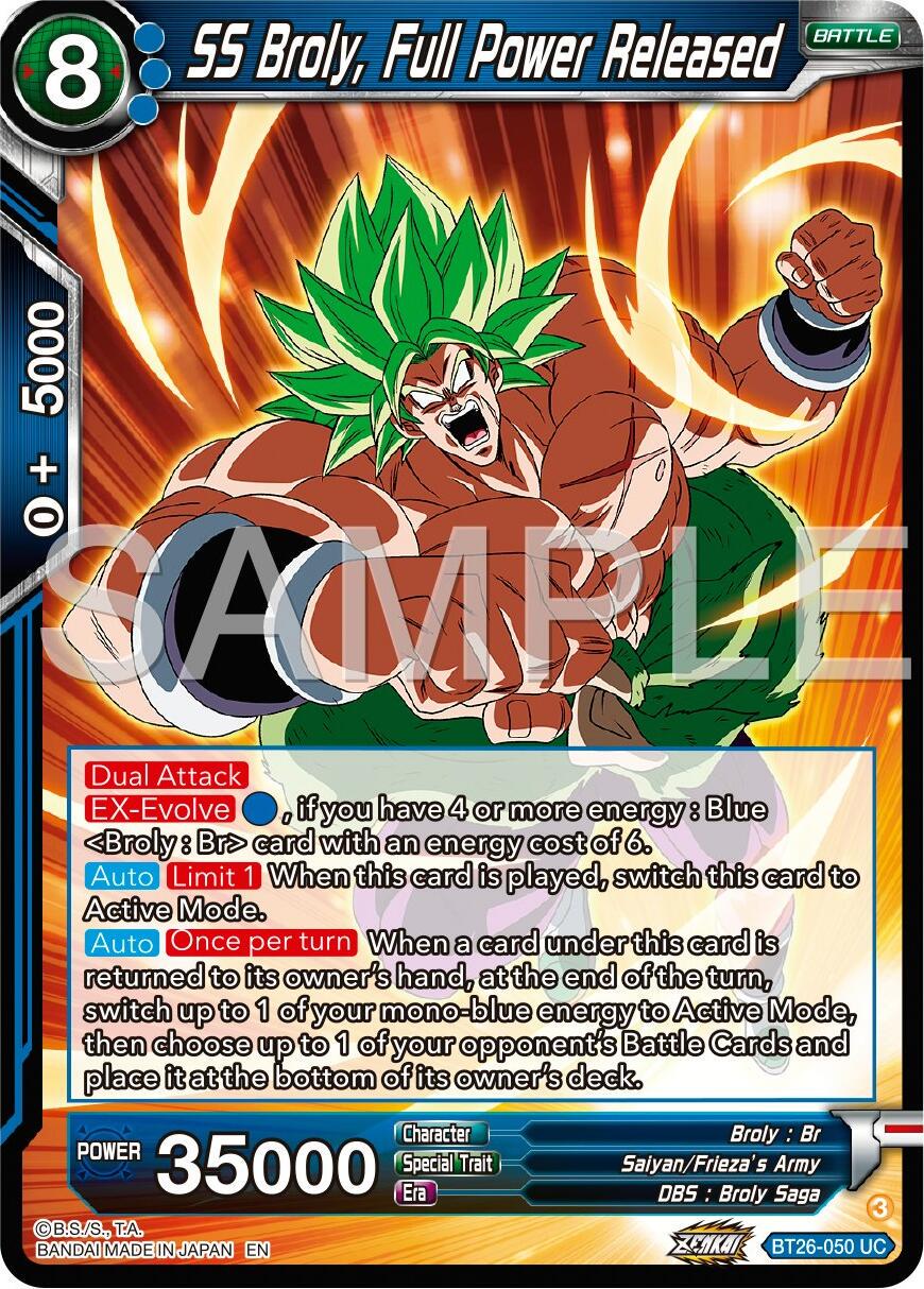 SS Broly, Full Power Released BT26-050 Prices | Dragon Ball Super ...