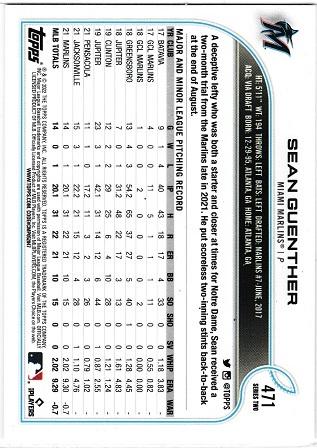 Sean Guenther #471 Prices [Rookie] | 2022 Topps | Baseball Cards