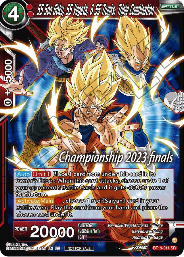 SS Son Goku, SS Vegeta, & SS Trunks, Triple Combination [Foil] BT19-011 ...
