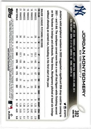 Jordan Montgomery #382 Prices | 2022 Topps | Baseball Cards