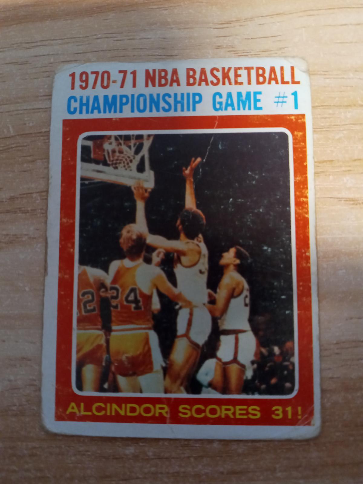 Championship Game 1: Alcindor Scores 31 | Ungraded | 1971 Topps
