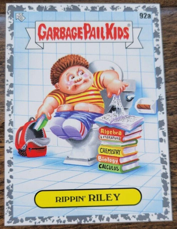 Rippin' Riley [Gray] #92a Prices | Garbage Pail Kids Book Worms | GPK Cards