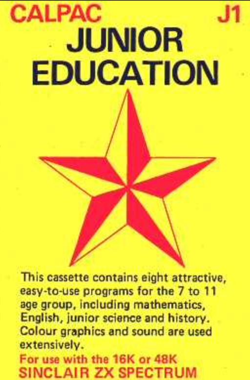 Calpac Junior Education Prices ZX Spectrum | Compare Loose, CIB & New ...