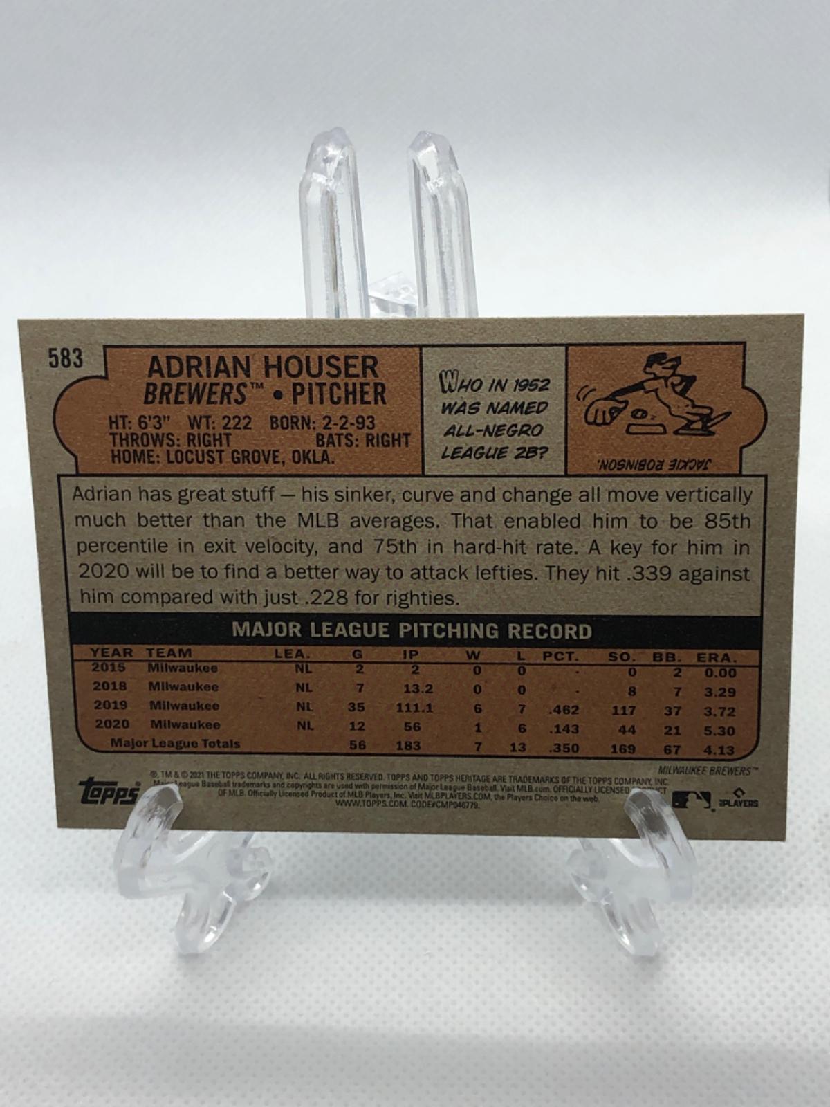 Adrian Houser #583 Prices | 2021 Topps Heritage | Baseball Cards