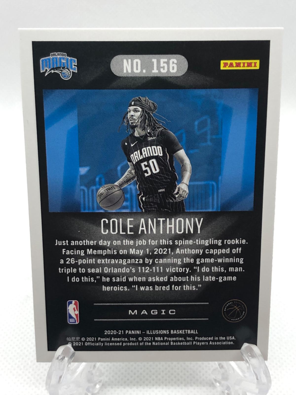 Cole Anthony #156 Prices [Rookie] | 2020 Panini Illusions | Basketball ...