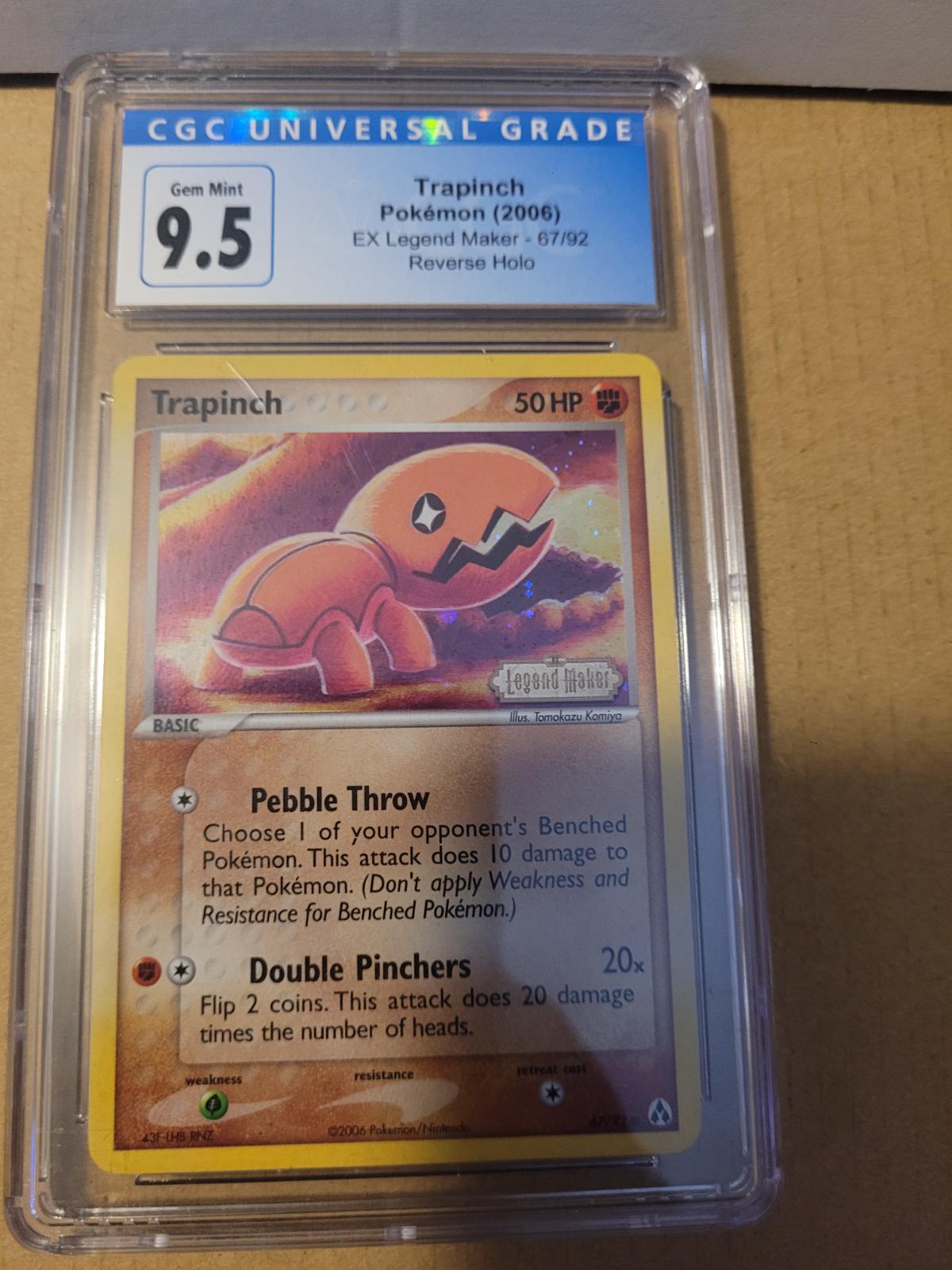 Trapinch [Reverse Holo] | Graded 10 | Pokemon Legend Maker