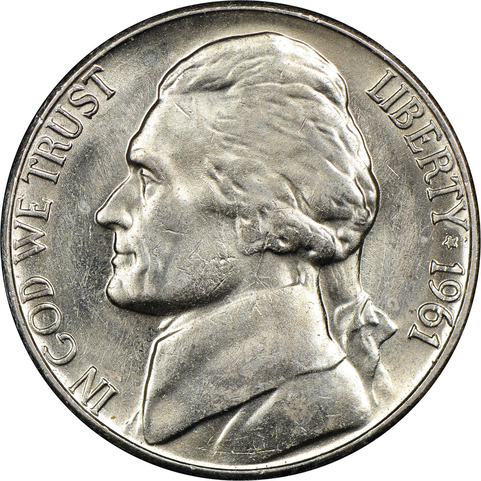 1961 Jefferson Nickel Prices | Ungraded, NGC, PCGS Values