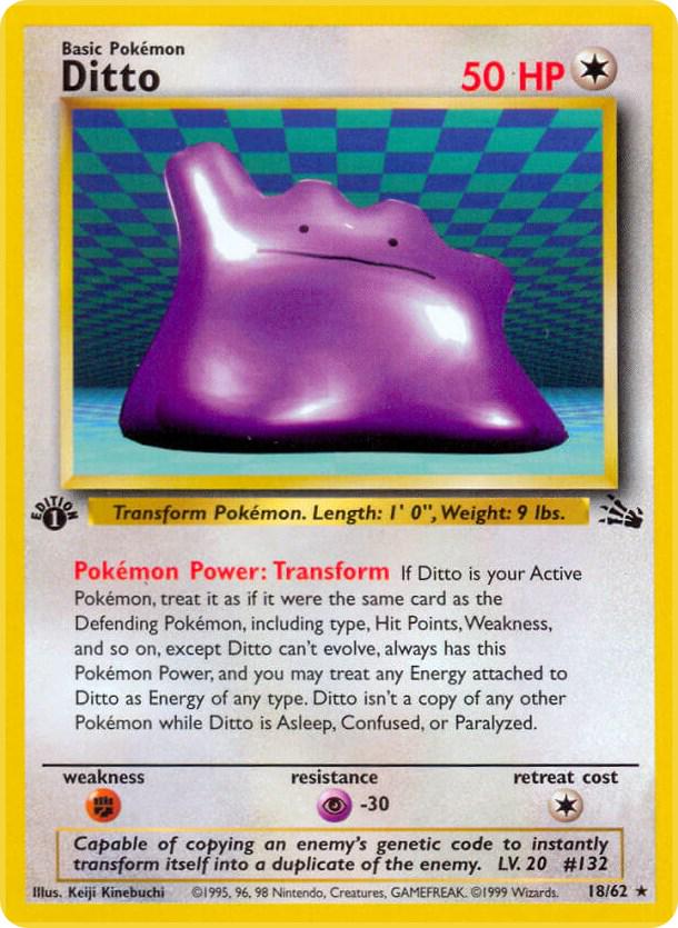 Ditto [1st Edition] #18 Prices | Pokemon Fossil | Pokemon Cards