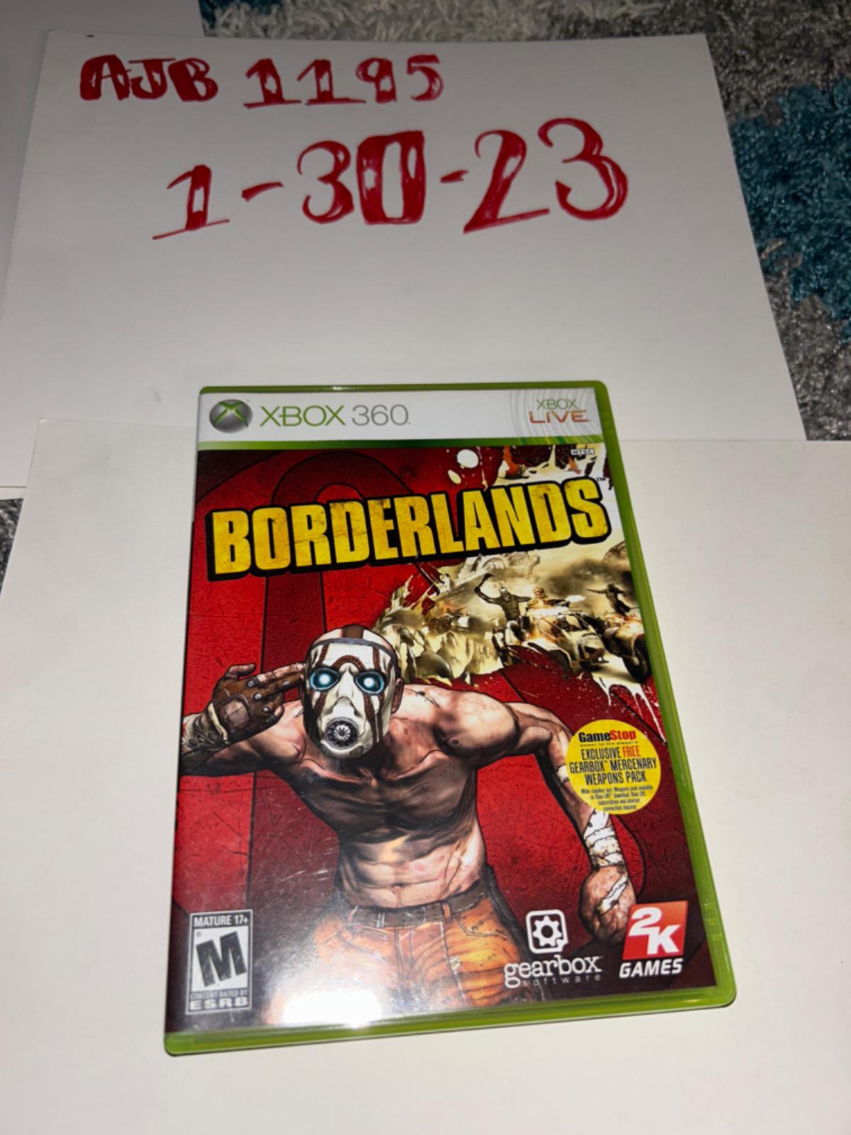 Borderlands | Item, Box, and Manual | Xbox 360