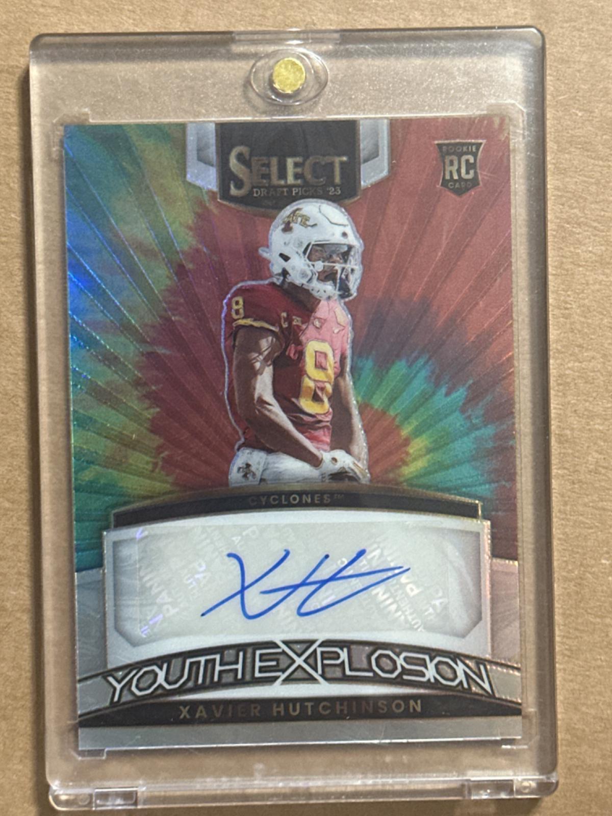 Xavier Hutchinson [Tie Dye] | Ungraded | 2023 Panini Select Draft Picks ...