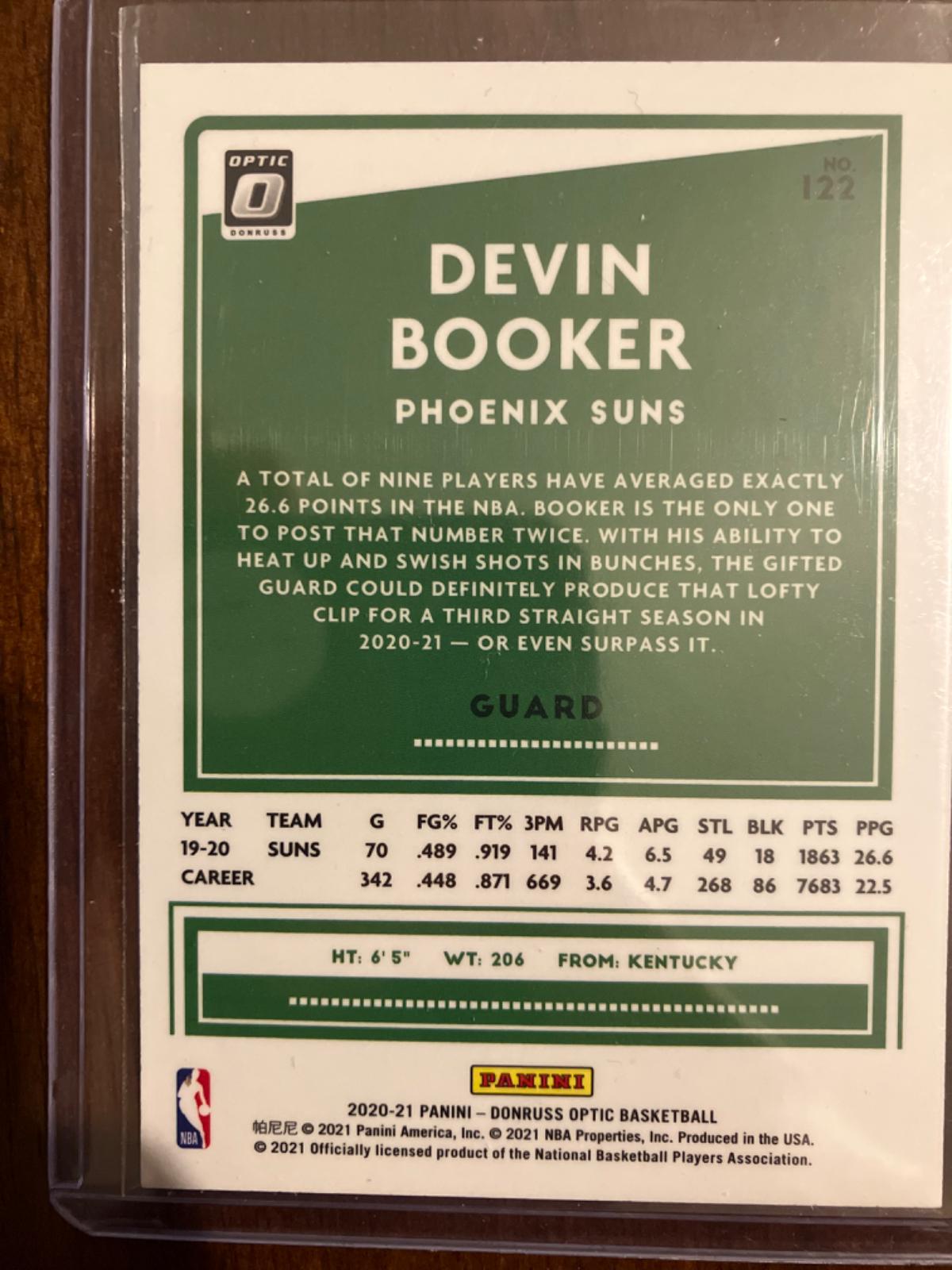 Devin Booker #122 Prices | 2020 Panini Donruss Optic | Basketball Cards