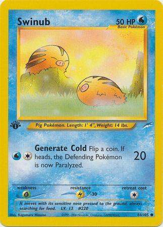 Swinub [1st Edition] #84 Prices | Pokemon Neo Destiny | Pokemon Cards