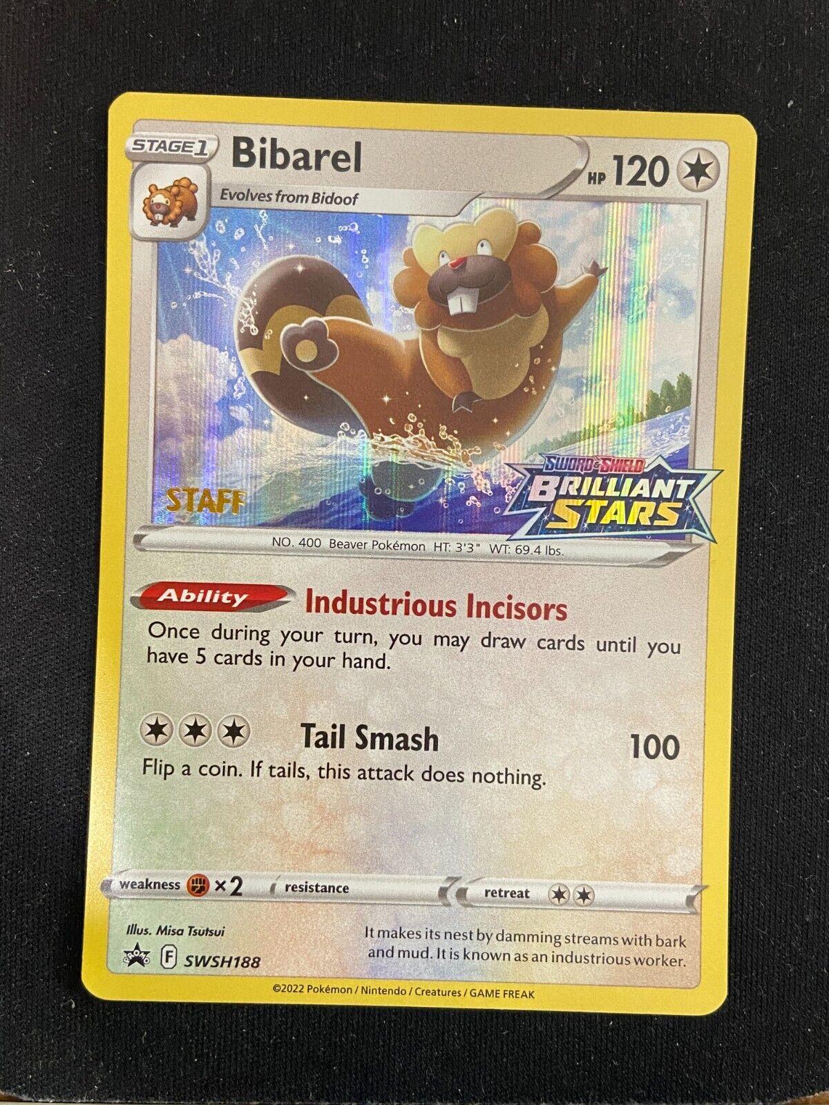 Bibarel [Prerelease Staff] #SWSH188 Prices | Pokemon Promo | Pokemon Cards