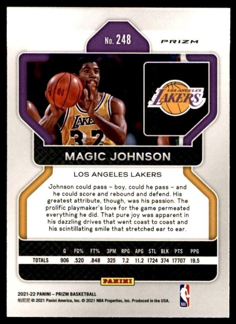 Magic Johnson [Red White Blue Prizm] #248 Prices | 2021 Panini Prizm ...