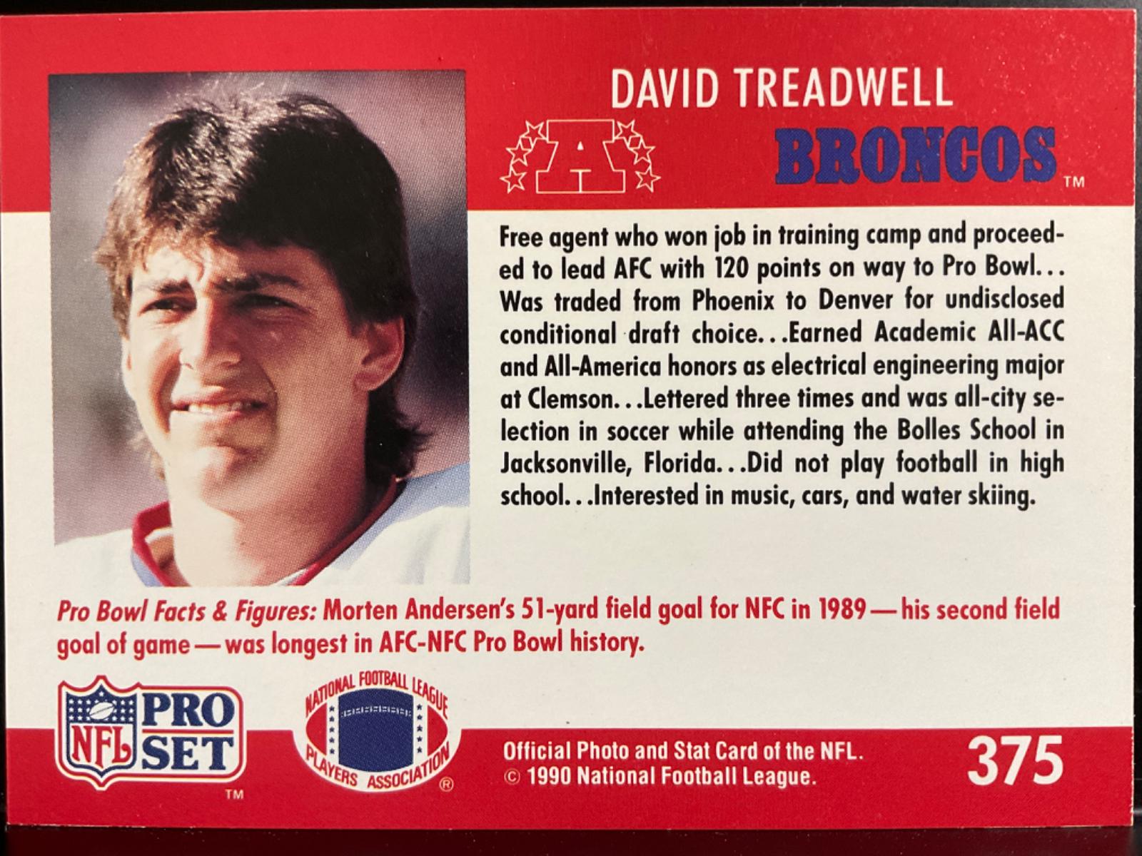 David Treadwell #375 Prices | 1990 Pro Set | Football Cards