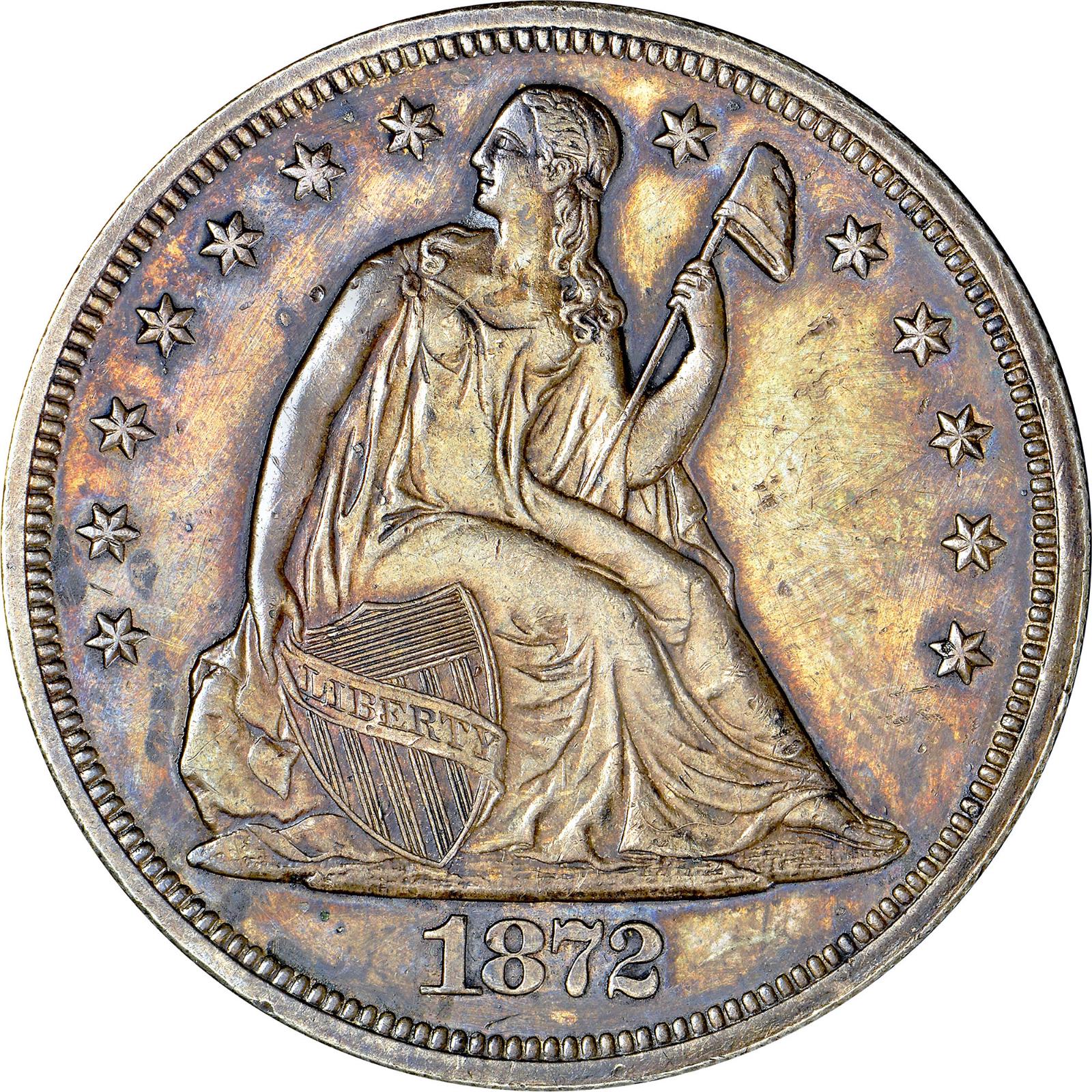 1872 [PROOF] Seated Liberty Dollar Prices | Ungraded, NGC, PCGS Values