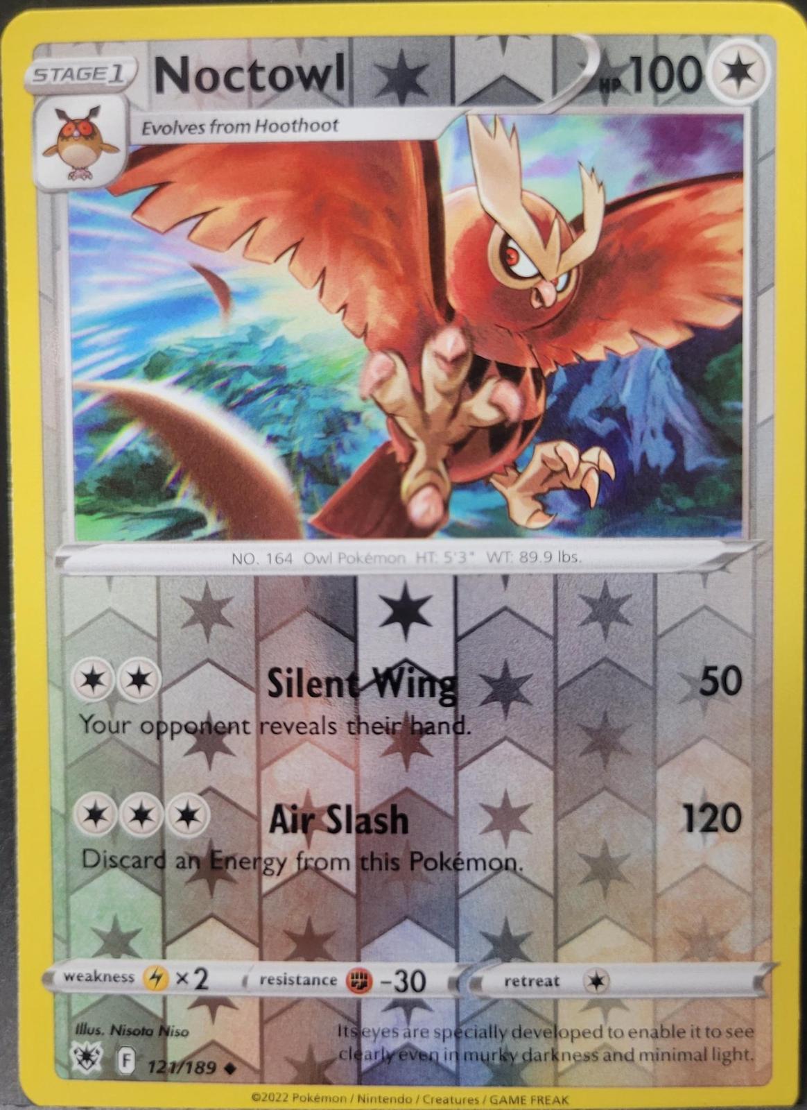 Noctowl [Reverse Holo] #121 Prices | Pokemon Astral Radiance | Pokemon Cards
