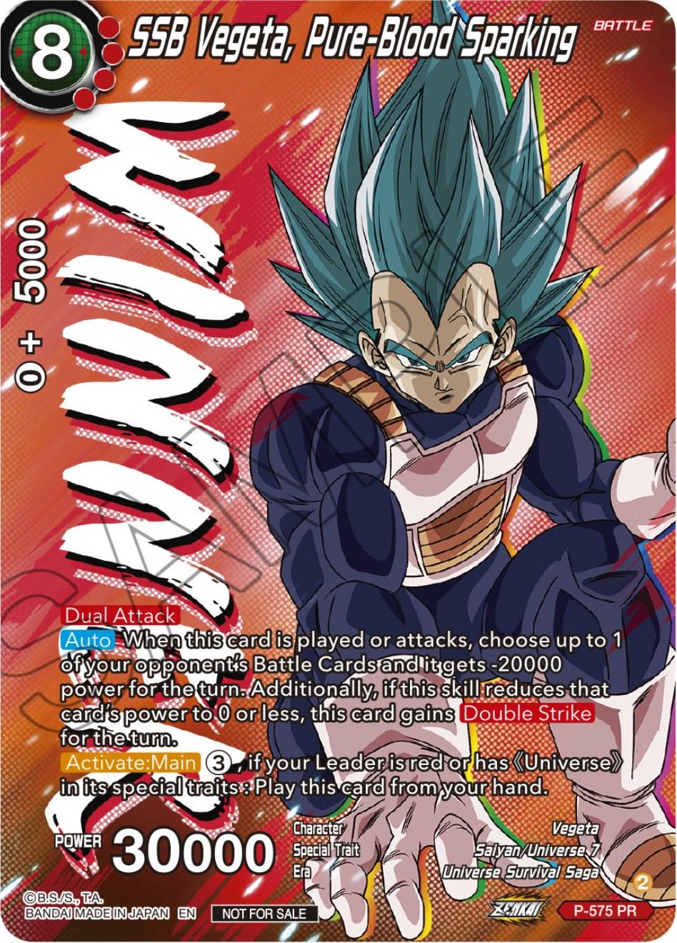 SSB Vegeta, Pure-Blood Sparking [Zenkai Series Tournament Pack Vol.7 ...