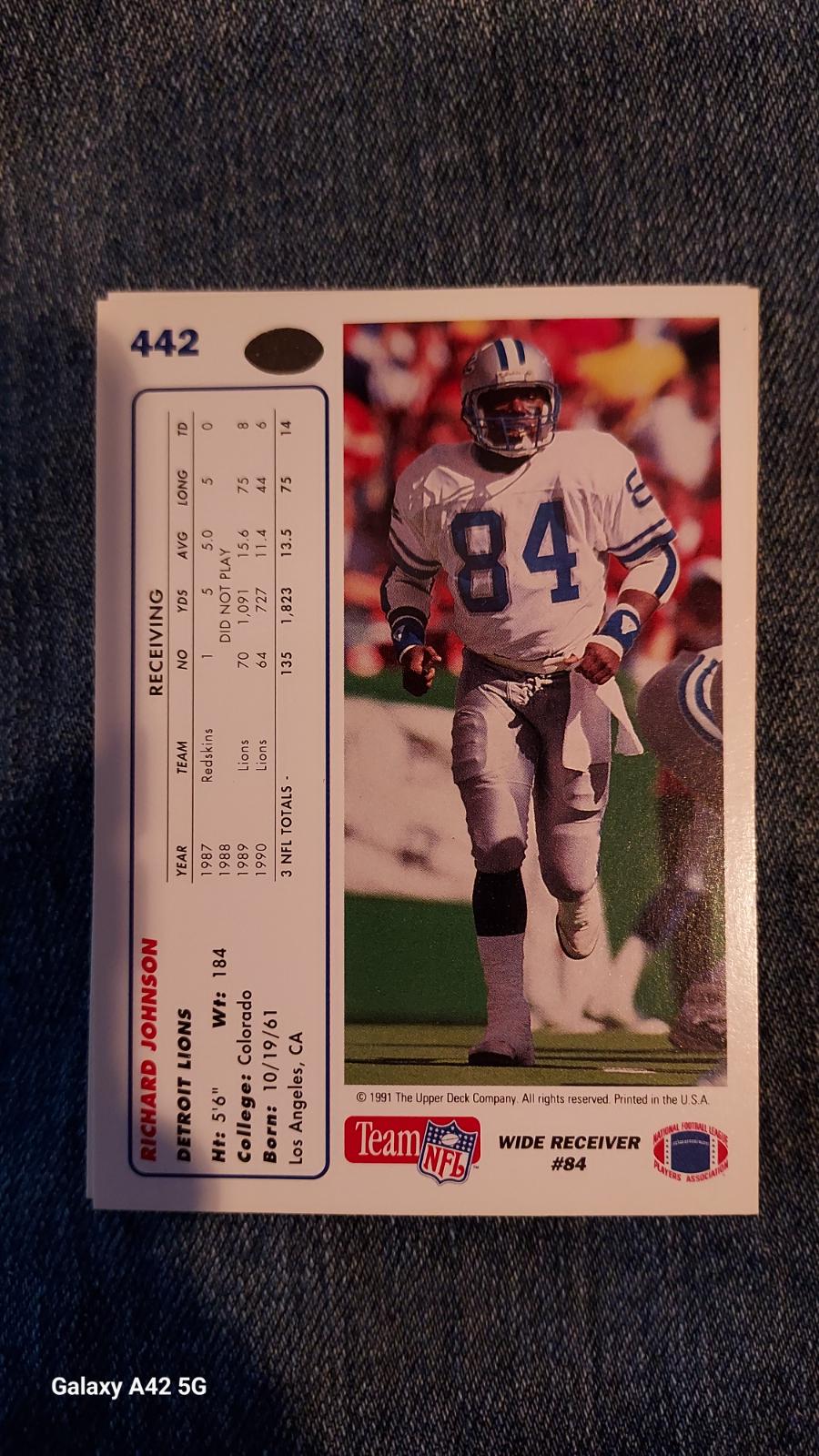 Richard Johnson #442 Prices | 1991 Upper Deck | Football Cards