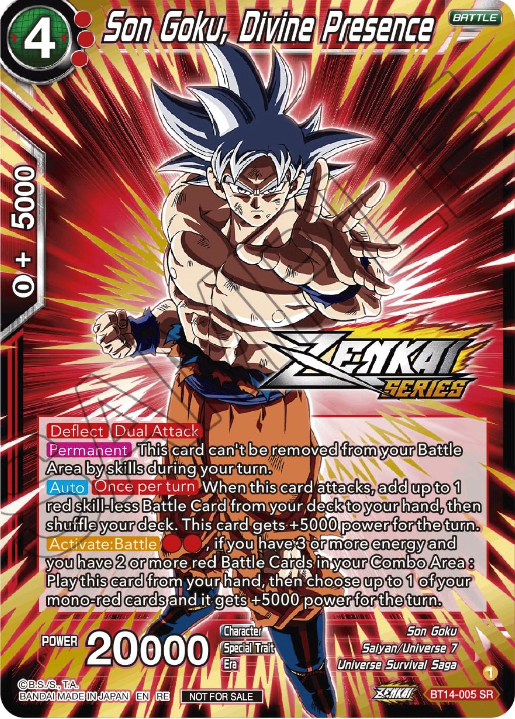 Son Goku, Divine Presence BT14-005 Prices | Dragon Ball Super Divine ...