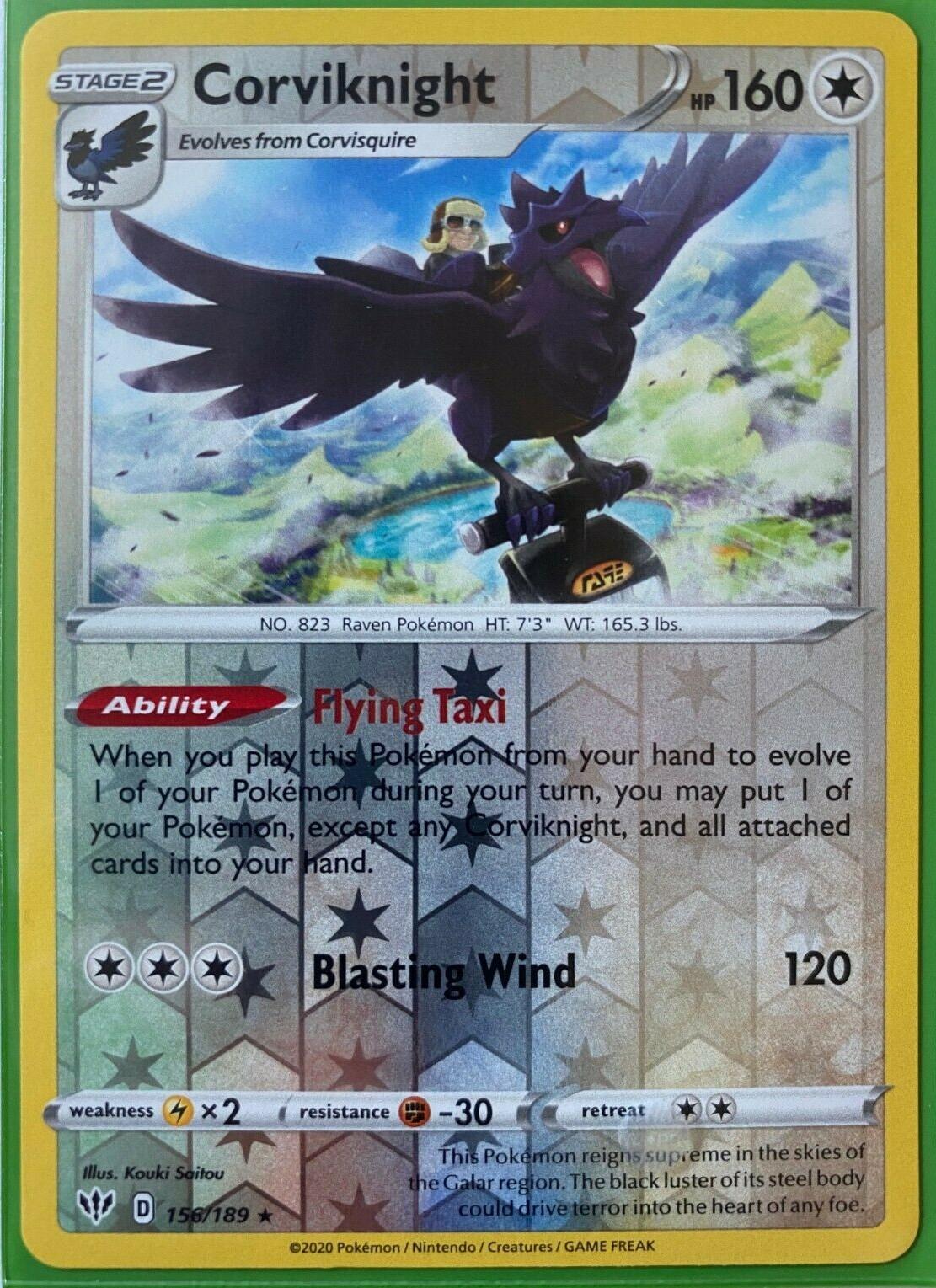 Corviknight [Reverse Holo] #156 Prices | Pokemon Darkness Ablaze ...