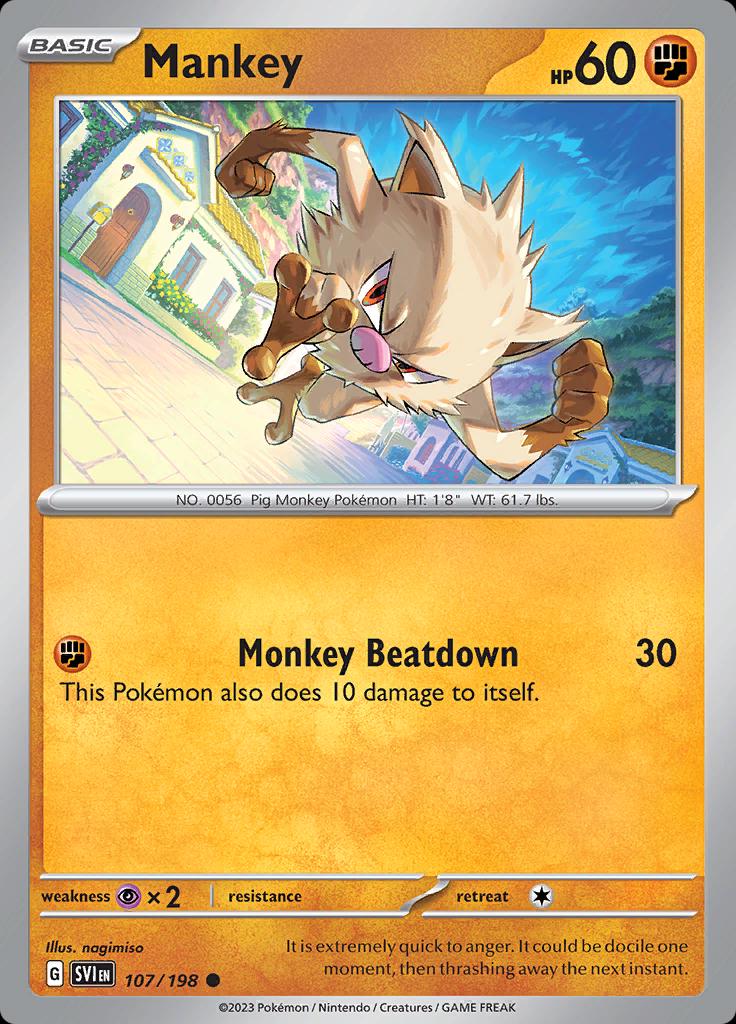 Mankey #107 Prices | Pokemon Scarlet & Violet | Pokemon Cards