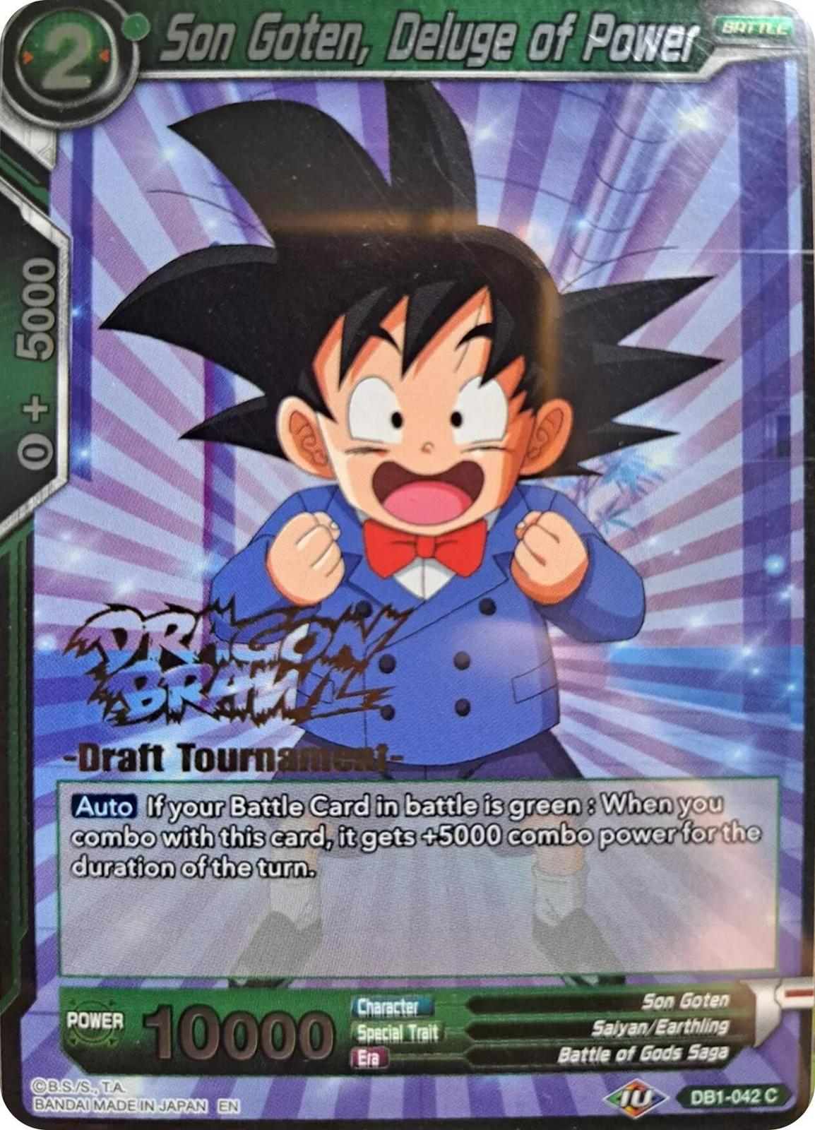 Son Goten, Deluge of Power [Dragon Brawl Draft Tournament Gold Stamped ...