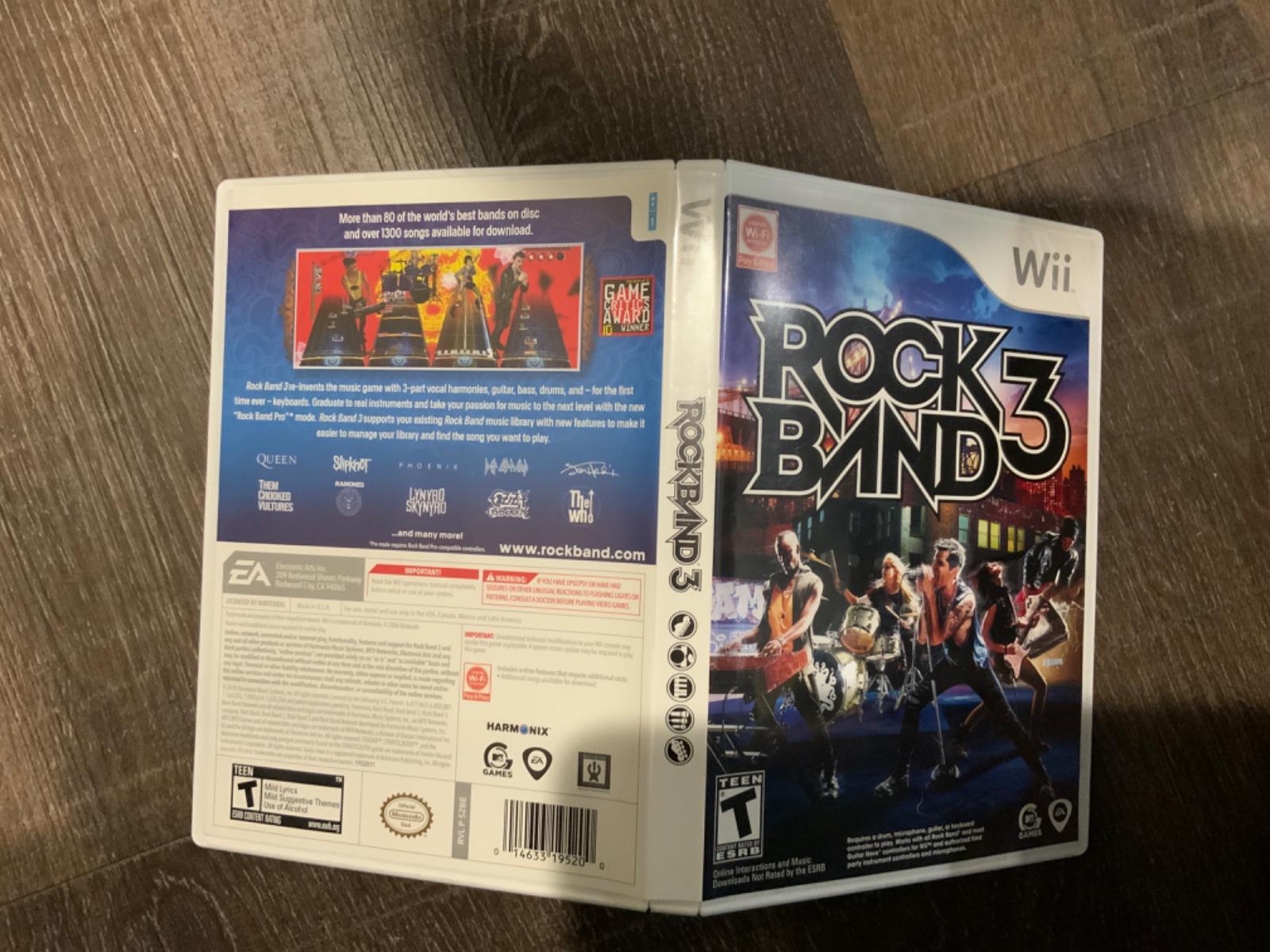 Rock Band 3 | Item, Box, and Manual | Wii