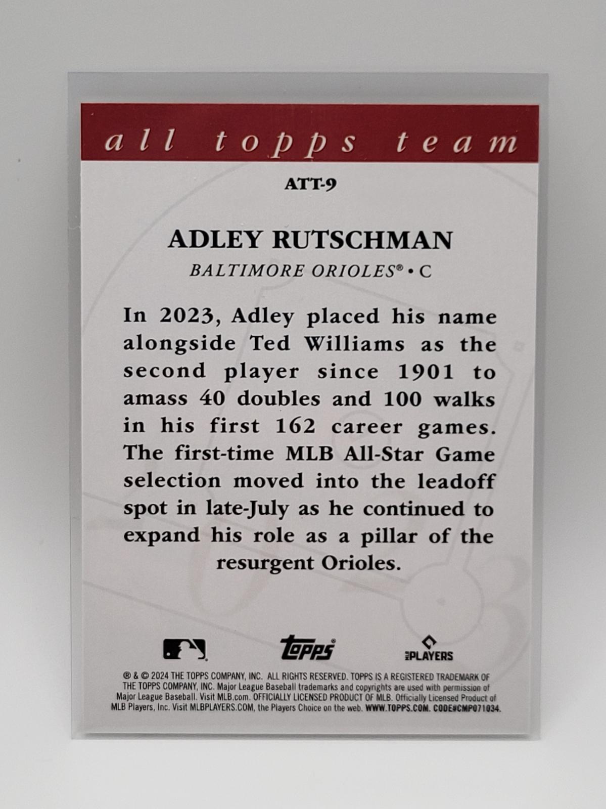 Adley Rutschman #ATT-9 Prices | 2024 Topps All-Topps | Baseball Cards