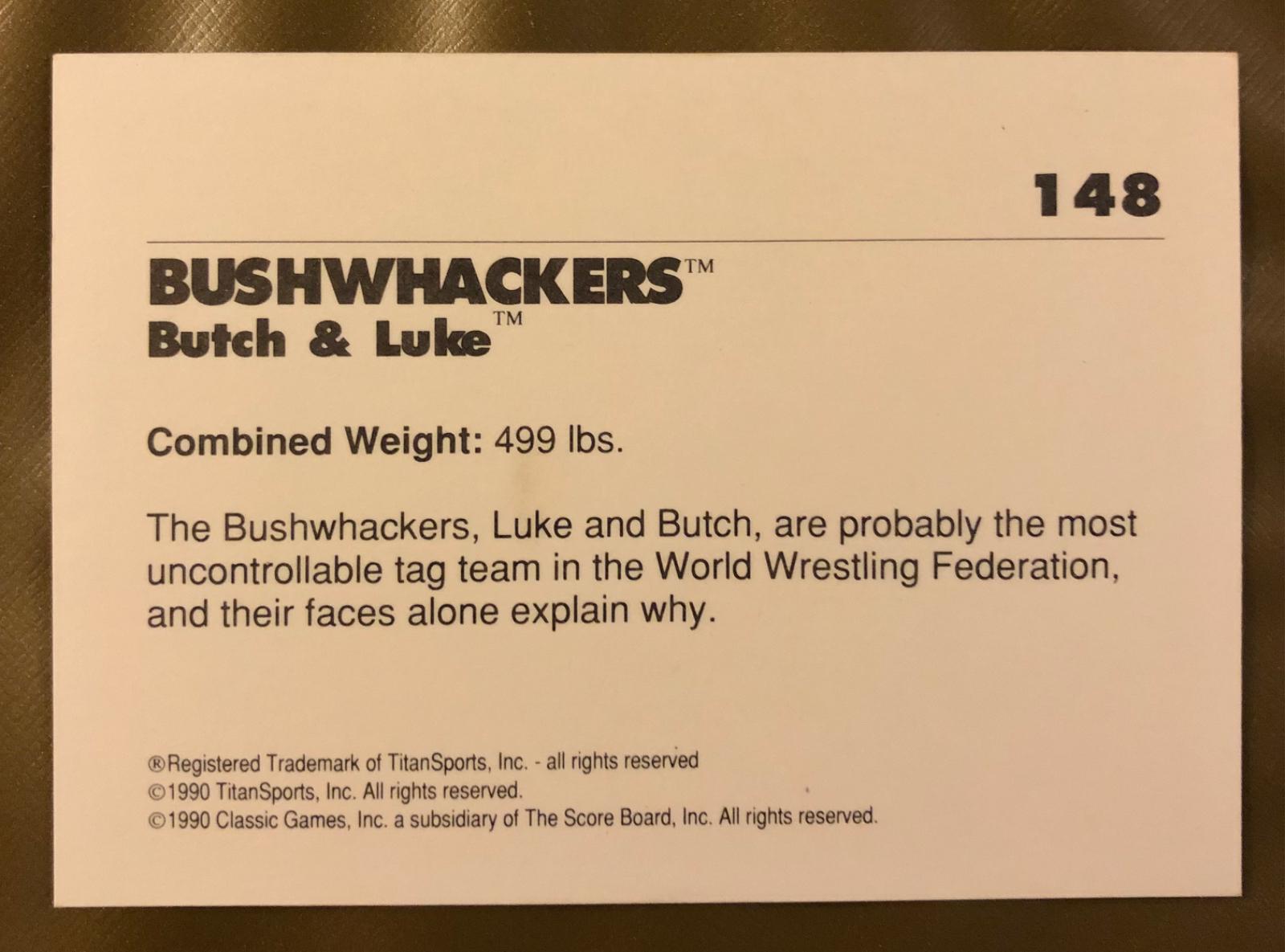 Bushwhackers #148 Prices | 1990 Classic WWF The History of Wrestlemania ...