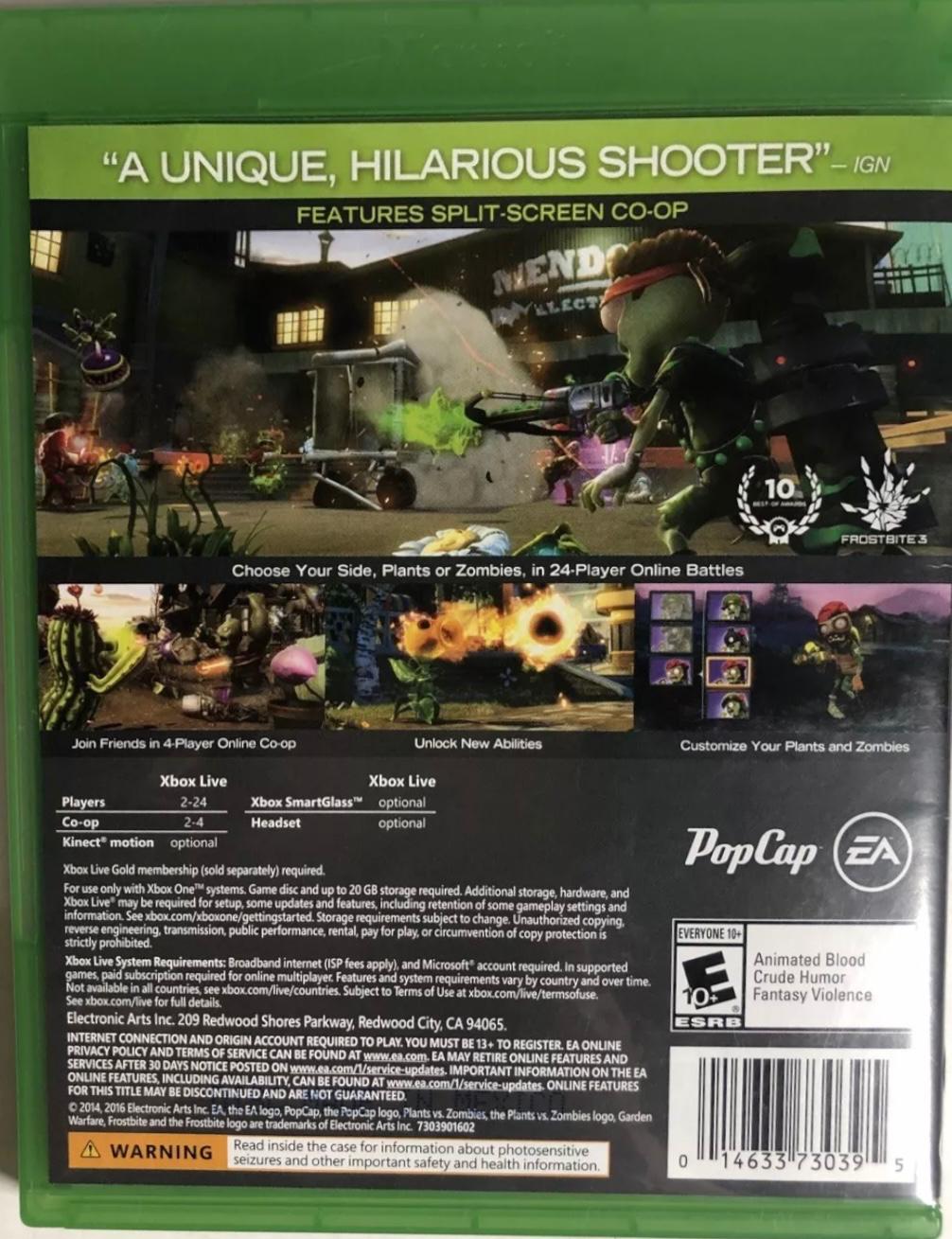 Plants Vs Zombies Garden Warfare [Greatest Hits] Prices Xbox One ...