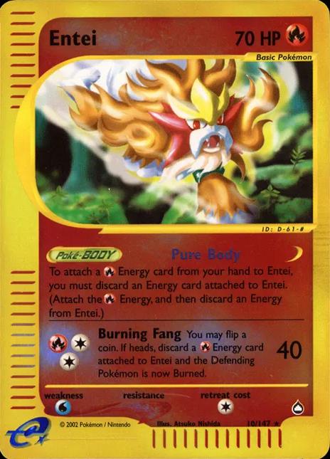 Entei [Reverse Holo] #10 Prices | Pokemon Aquapolis | Pokemon Cards