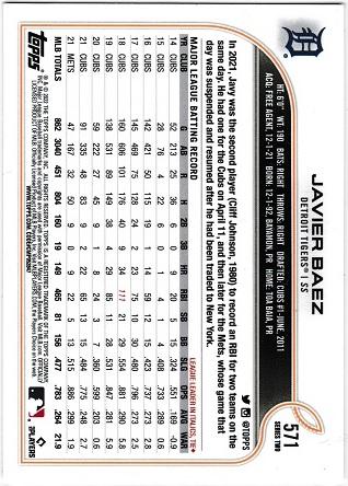 Javier Baez #571 Prices | 2022 Topps | Baseball Cards
